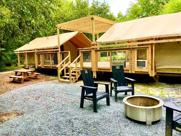 Rustic Double Glamping Tent | Wilderness Cove | Outdoor Adventure Retreats